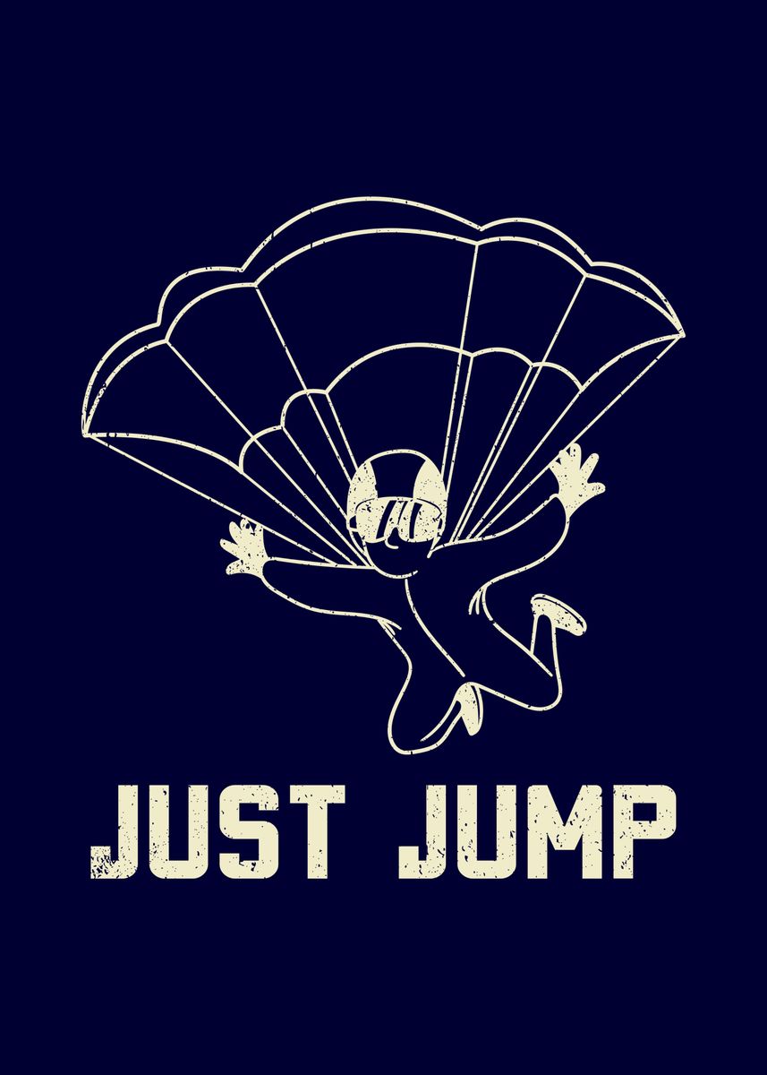 'Parachuting Just Jump' Poster by MzumO | Displate