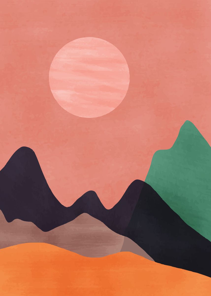 'ABSTRACT MOUNTAIN' Poster by budi yanto | Displate
