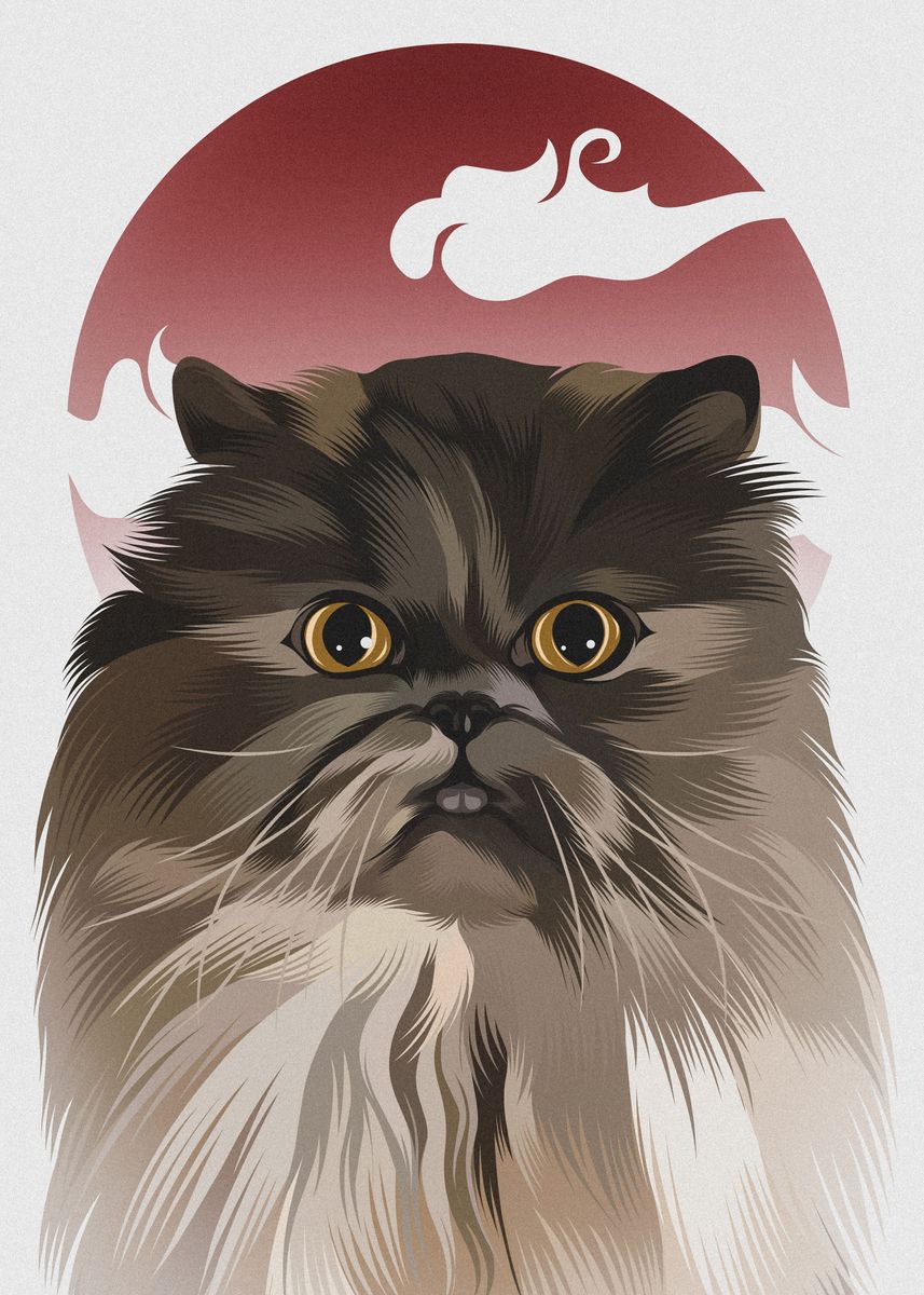 'Angora Cat 2' Poster by Muh Aslan | Displate