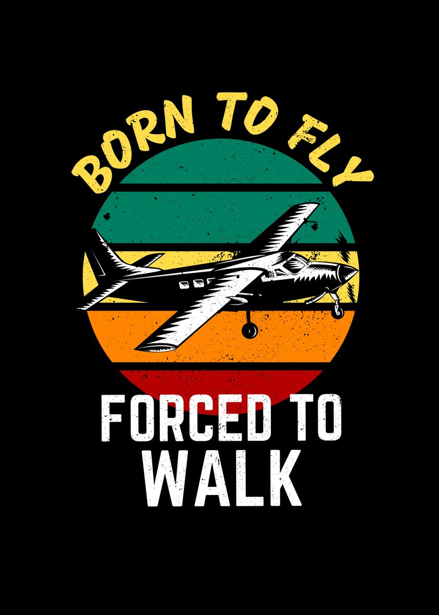 'Pilot Plane Aviation Funny' Poster, picture, metal print, paint by ...