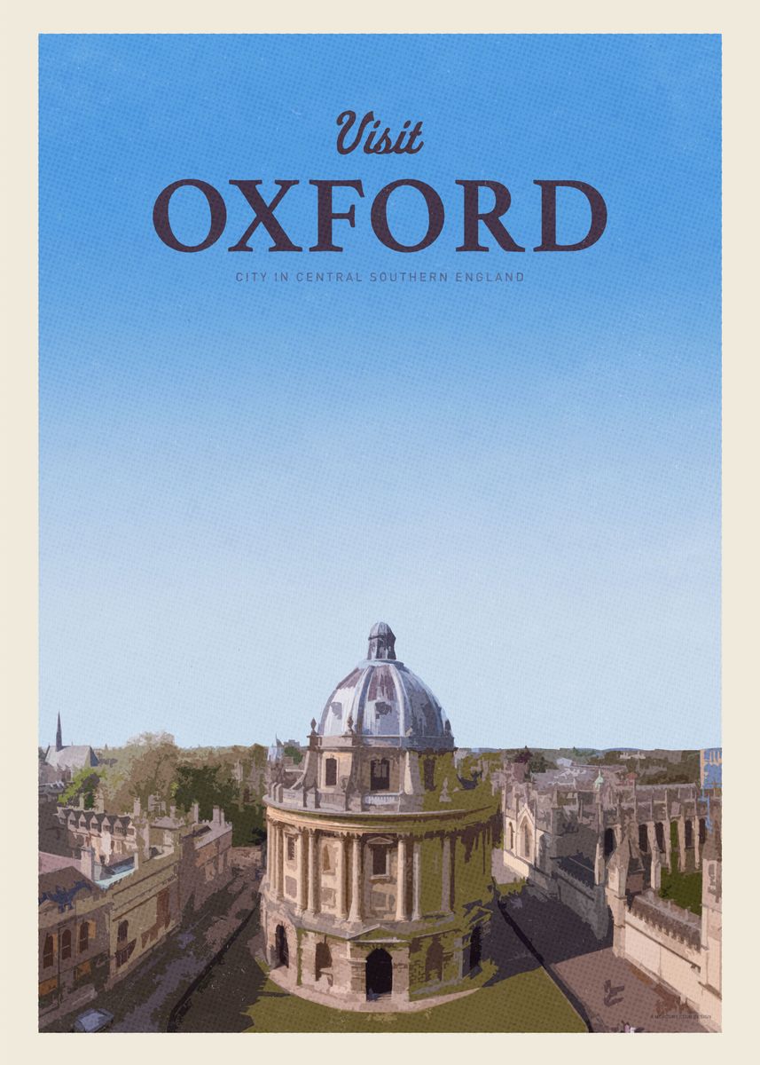 'Visit Oxford' Poster by Mercury Club | Displate
