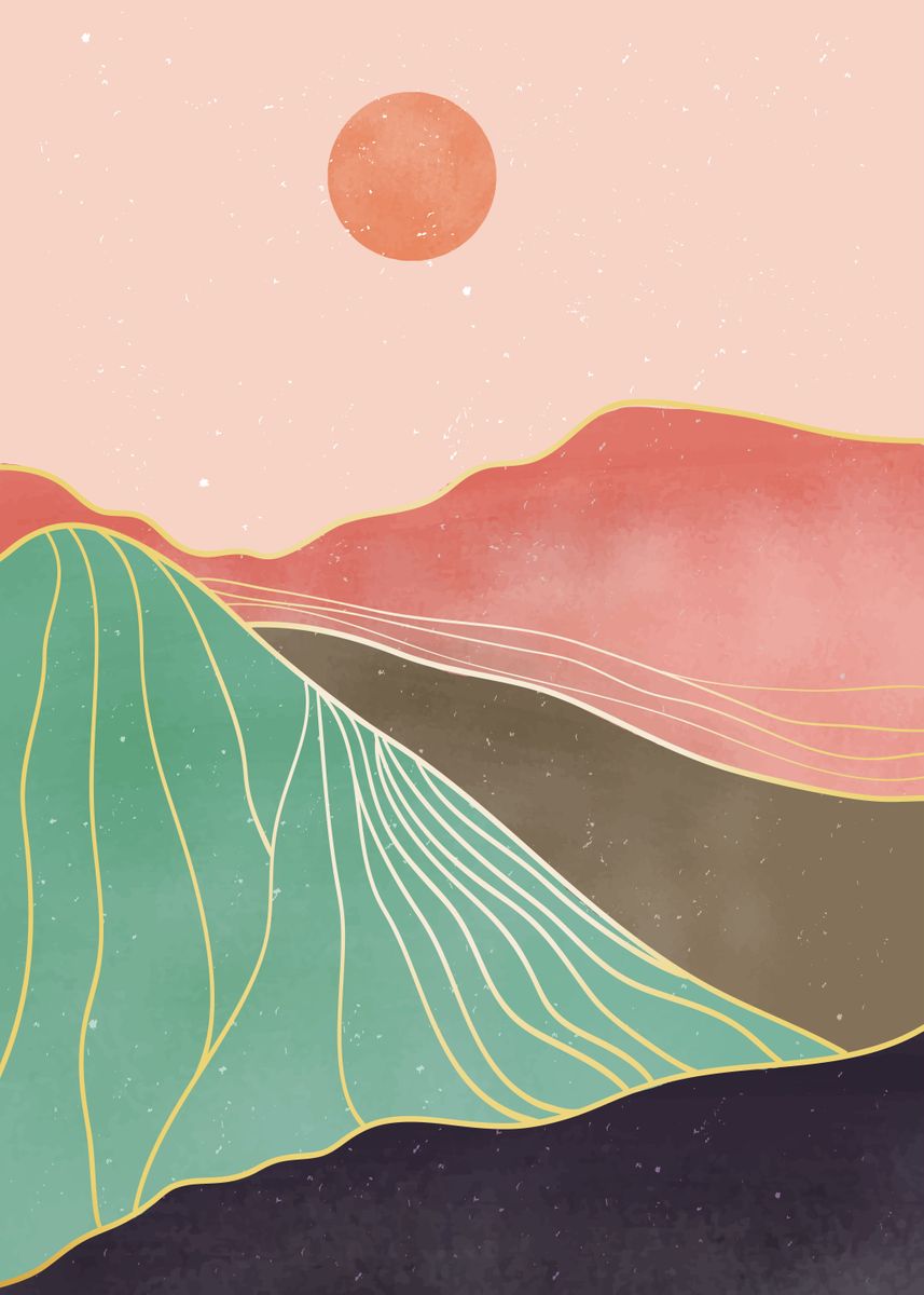 'ABSTRACT MOUNTAIN ART' Poster by budi yanto | Displate