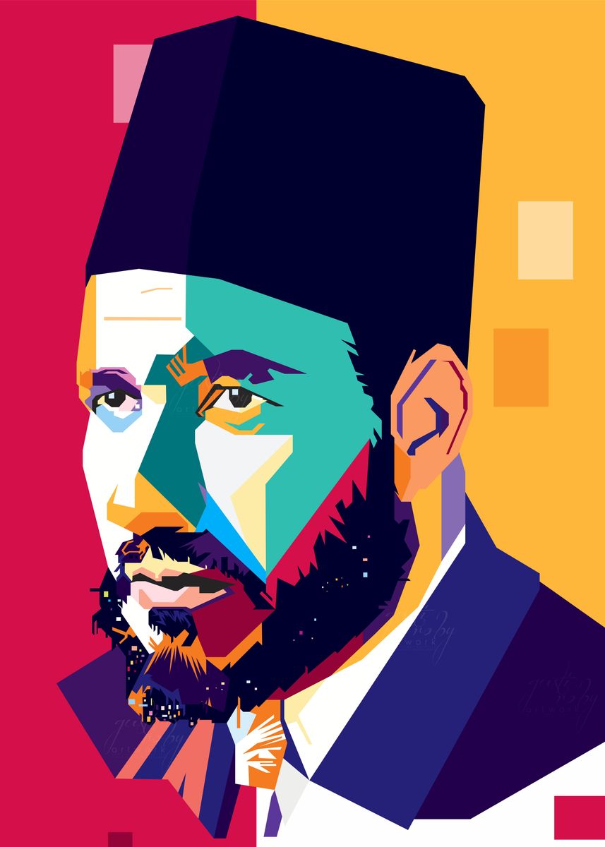 'Hassan Al Banna' Poster, picture, metal print, paint by Gusti Roby ...