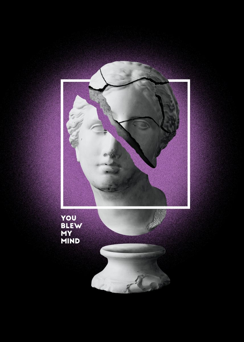 'David sculpture vaporwave' Poster, picture, metal print, paint by ...