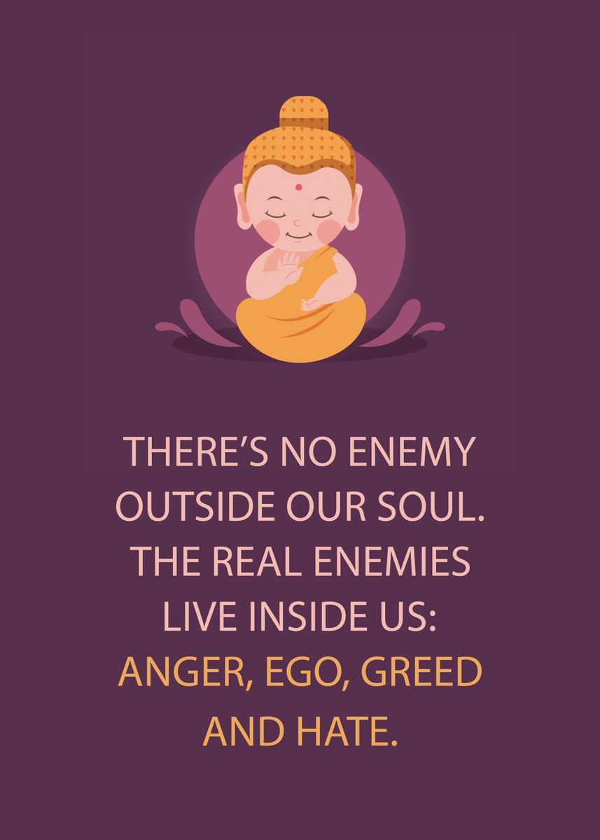 'No Enemy' Poster, picture, metal print, paint by Neon Moon | Displate