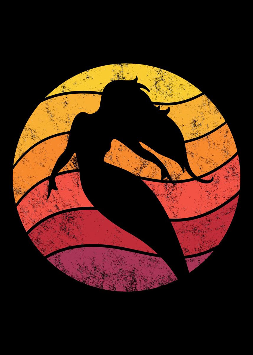 'Mermaid Retro Vintage' Poster by royalsigns | Displate