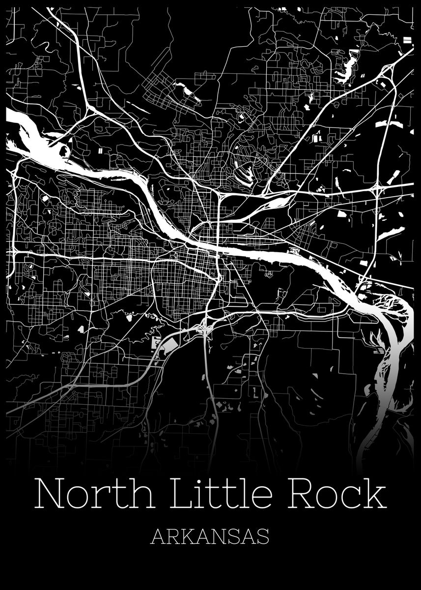 'North Little Rock Arkansas' Poster, picture, metal print, paint by ...