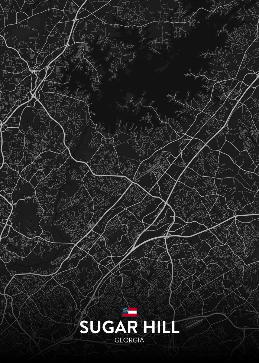'Sugar Hill GA' Poster by IMR Designs | Displate