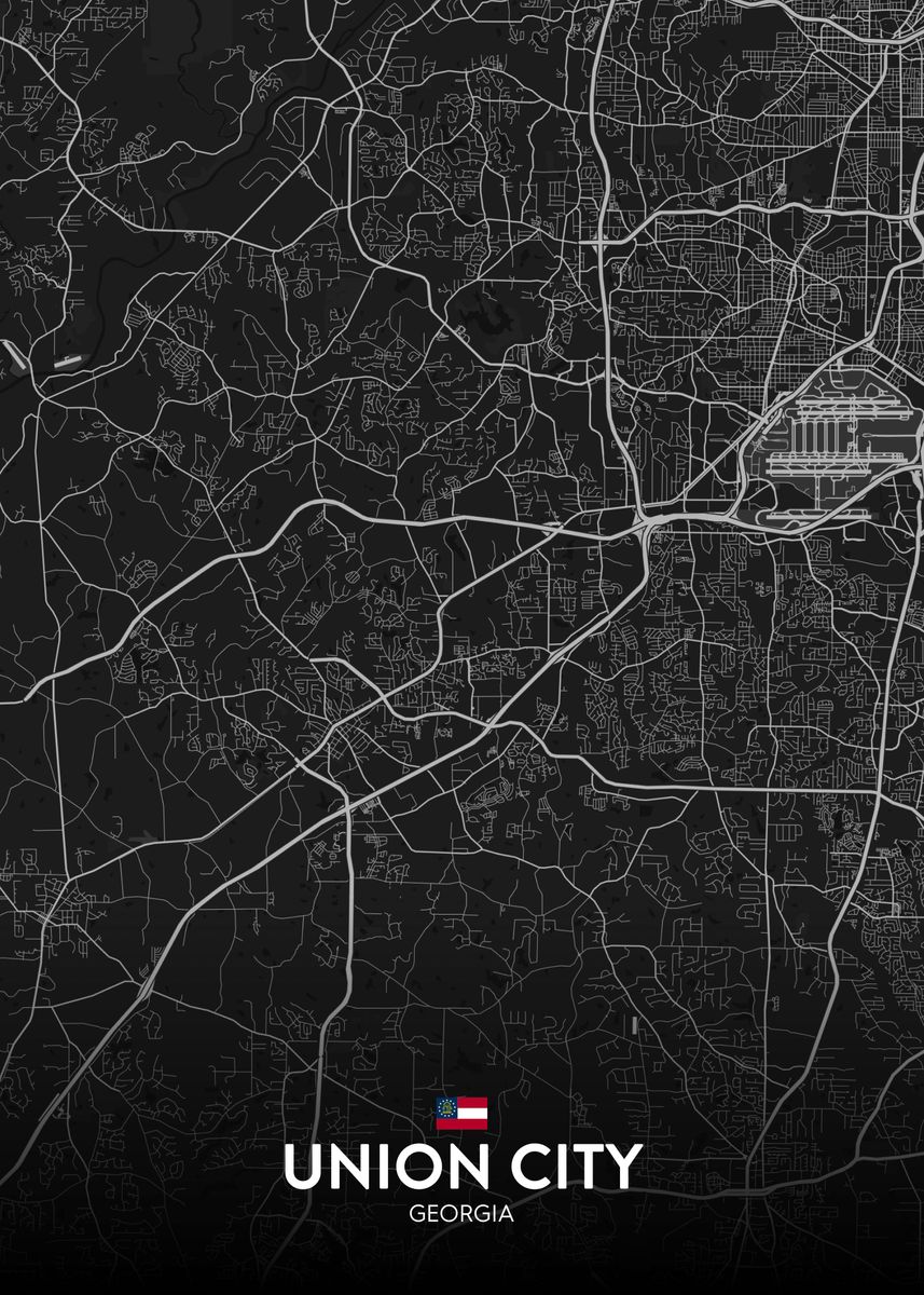 'Union City GA' Poster, picture, metal print, paint by IMR Designs ...