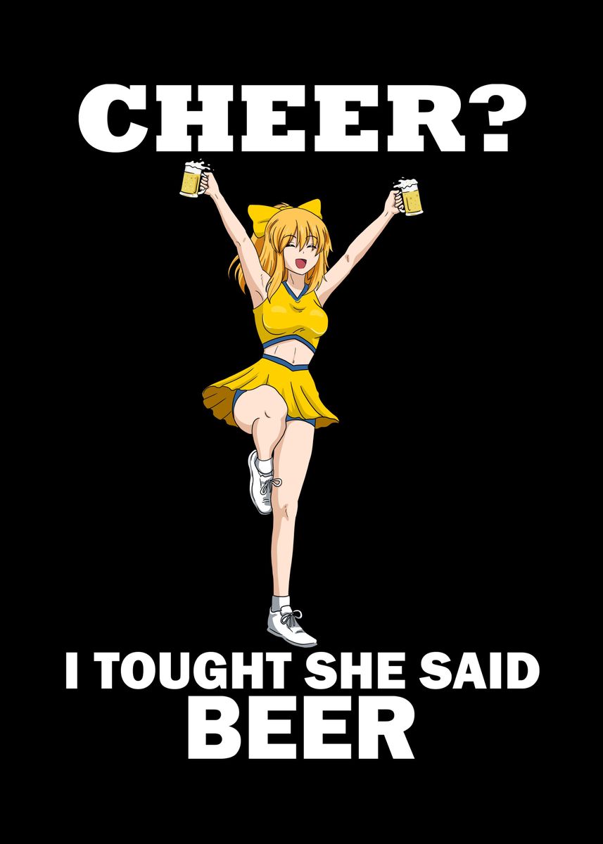 'Cheer Beer' Poster by CatRobot | Displate
