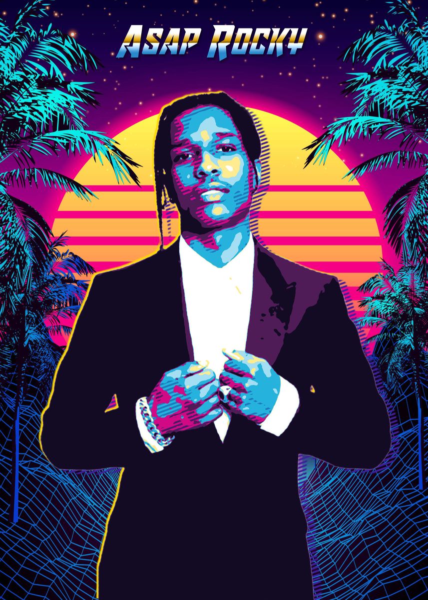 'asap rocky' Poster, picture, metal print, paint by Bestselling Music ...