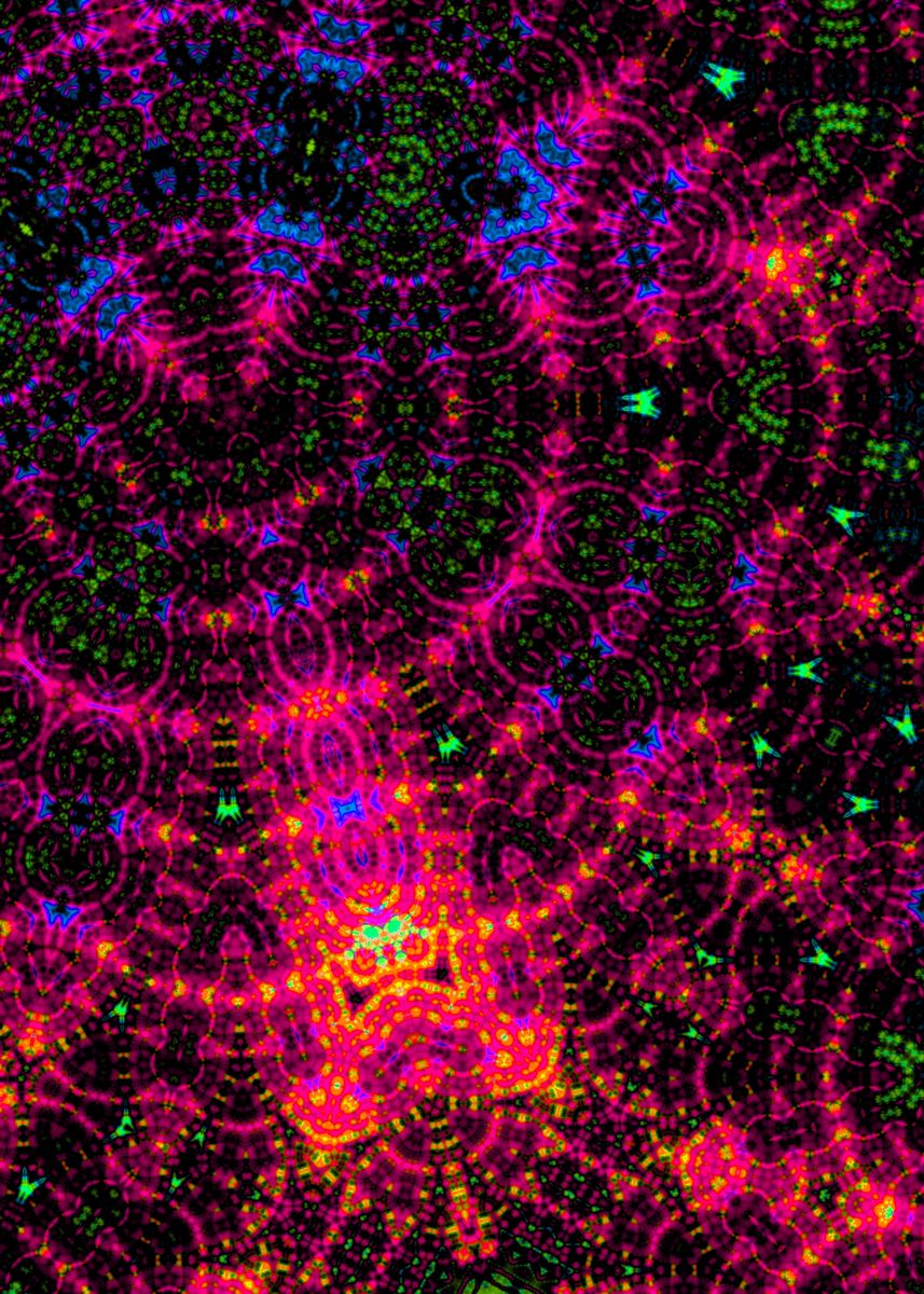 'Colorful Funky Fractal ' Poster, picture, metal print, paint by ...