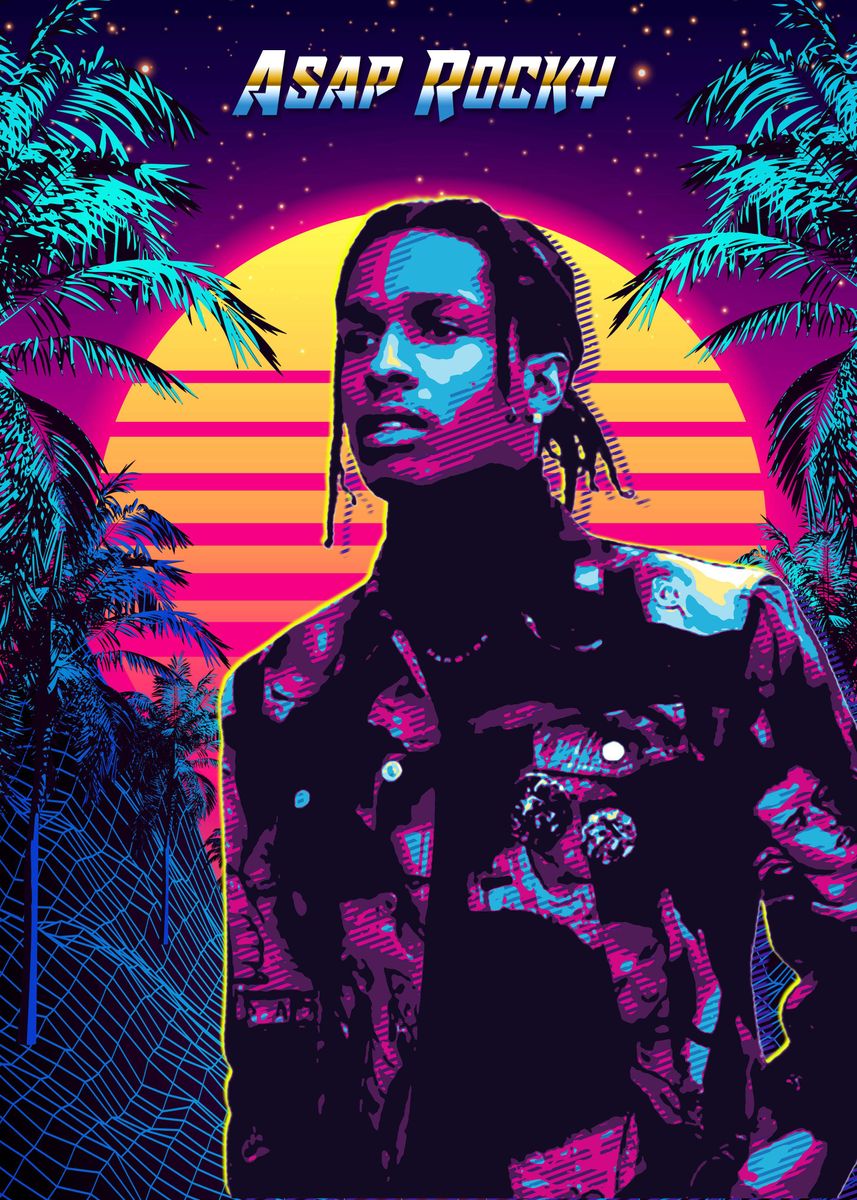 'asap rocky' Poster, picture, metal print, paint by Bestselling Music ...