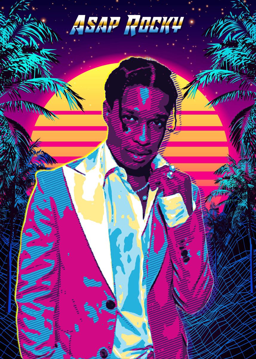 'asap rocky' Poster, picture, metal print, paint by Bestselling Music ...