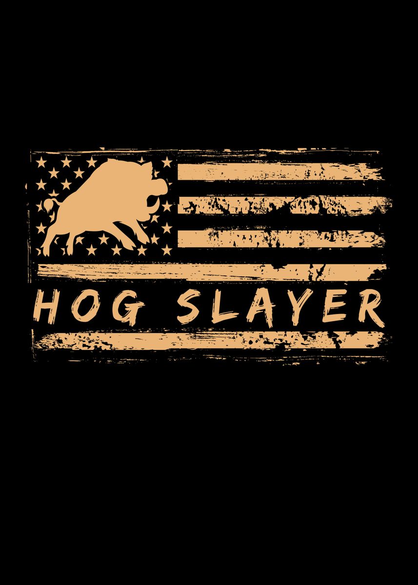 'Hog Hunting Hog Hunter' Poster, picture, metal print, paint by MzumO ...