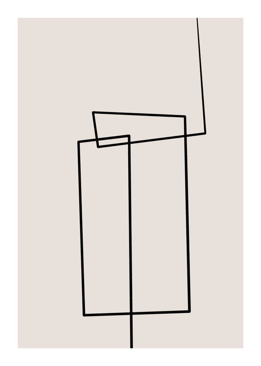 'Abstract Rectangle Line' Poster, picture, metal print, paint by ...