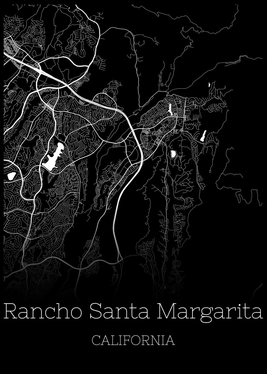 'Rancho Santa Margarita map' Poster, picture, metal print, paint by ...