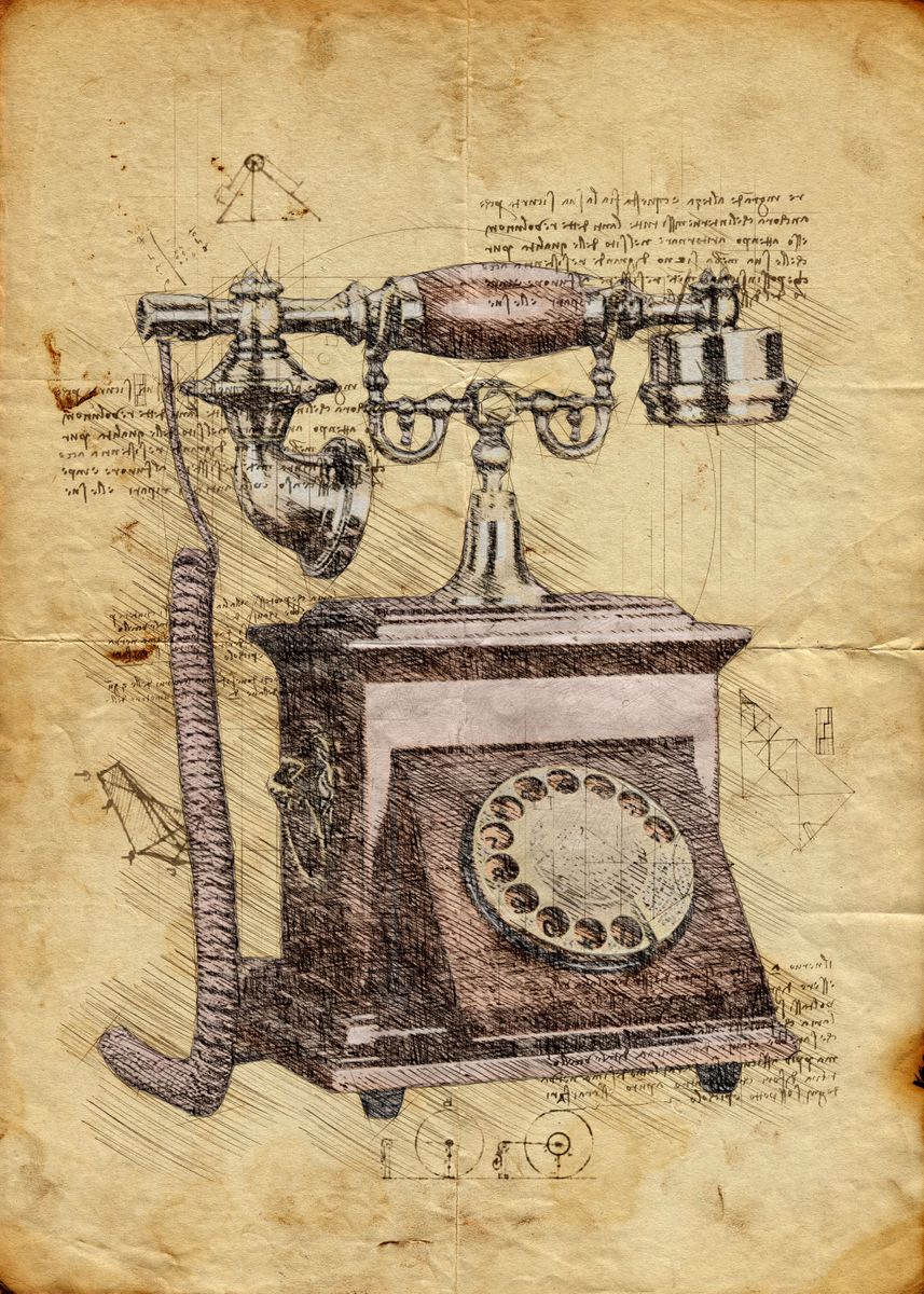 'Telephone' Poster, picture, metal print, paint by Posterlicious | Displate