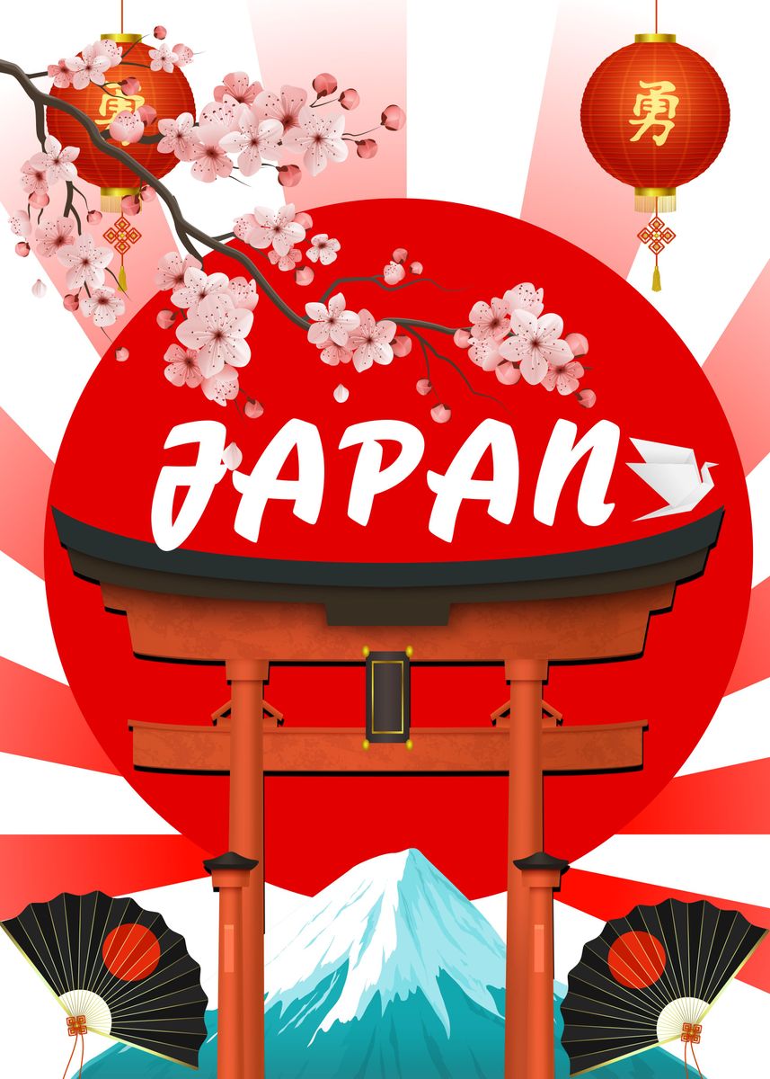 'Japan welcome' Poster, picture, metal print, paint by Dong Le Viet ...