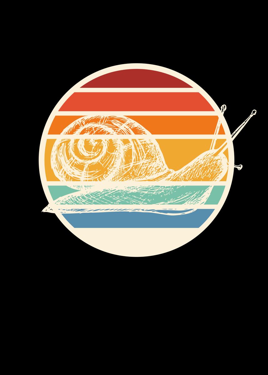 'Snails Snail Shell Racing' Poster, picture, metal print, paint by ...