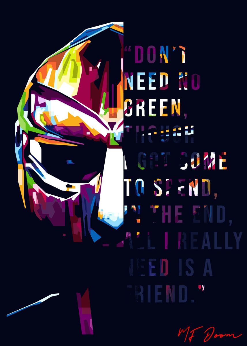 'MF Doom' Poster, picture, metal print, paint by MK STUDIO | Displate