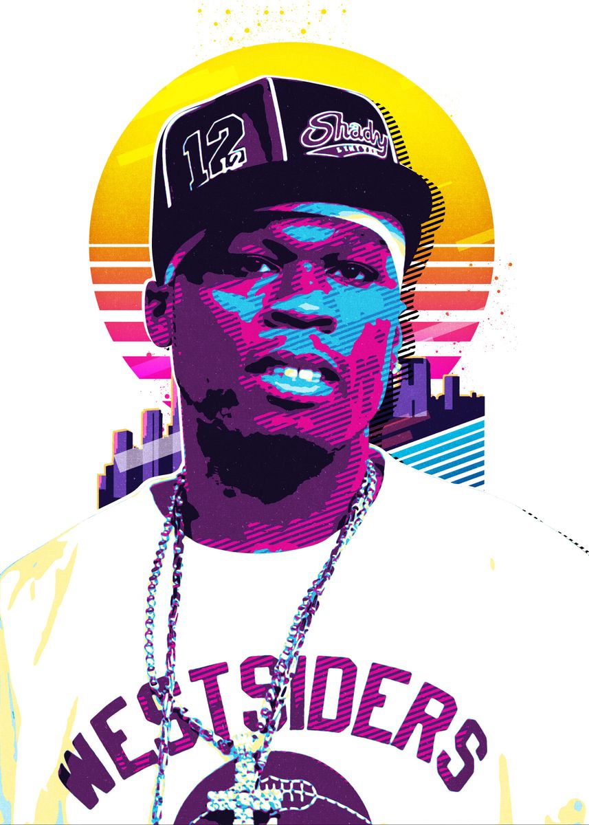 '50 Cent ' Poster, picture, metal print, paint by San Illustrator ...