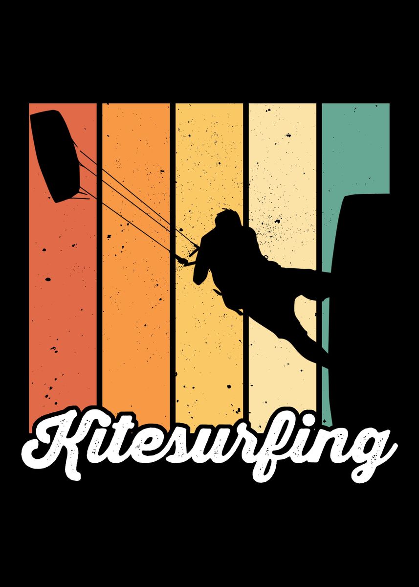 'Kiteboarding Kitesurfing' Poster by CrazySquirrel | Displate
