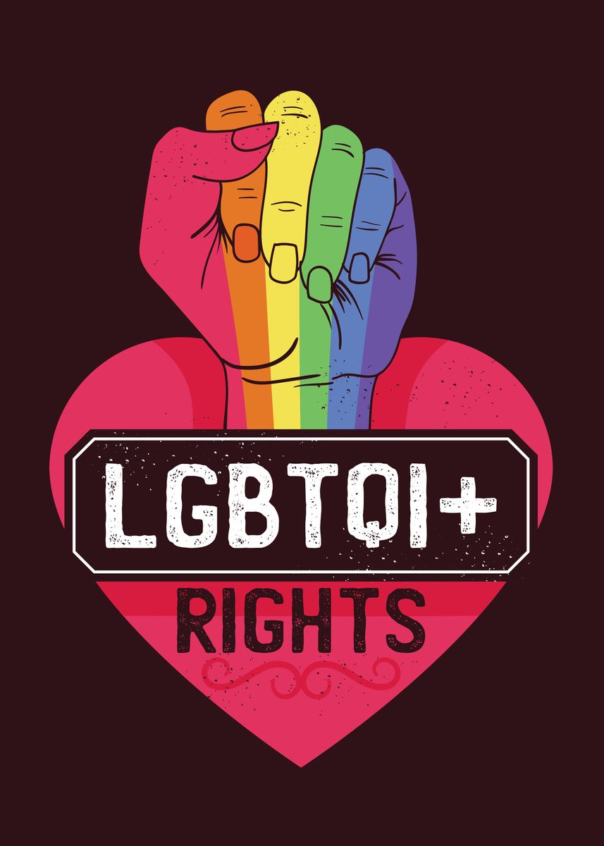 'LGBTQI RIGHTS motivational' Poster, picture, metal print, paint by ...