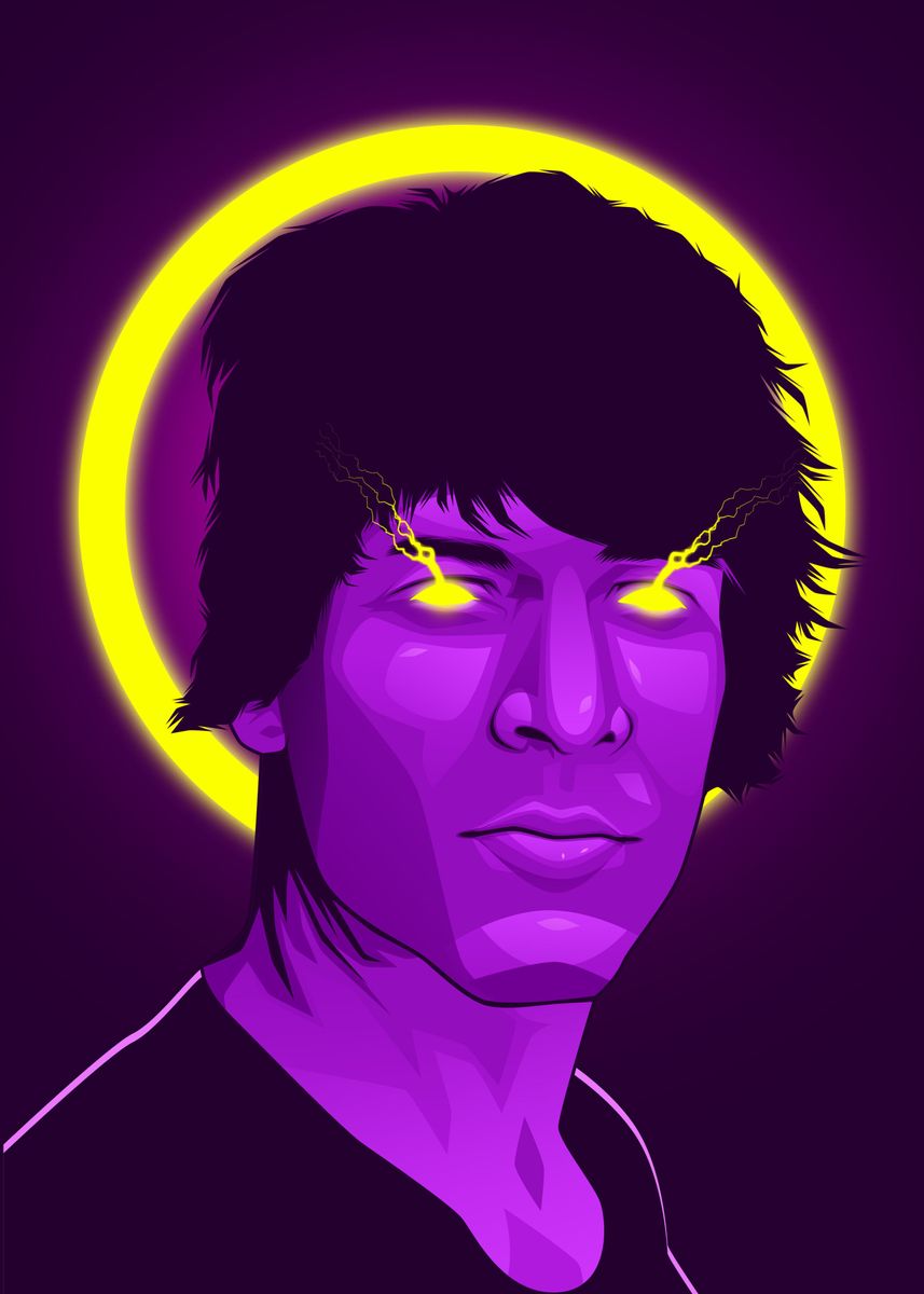 'Bon Jovi Neon' Poster by Colorize Studio | Displate