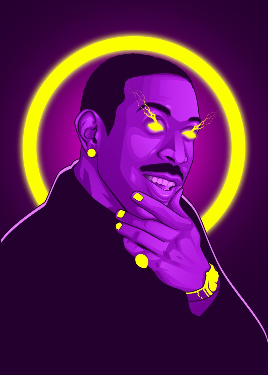 'Ludacris Neon' Poster, picture, metal print, paint by Colorize Studio ...