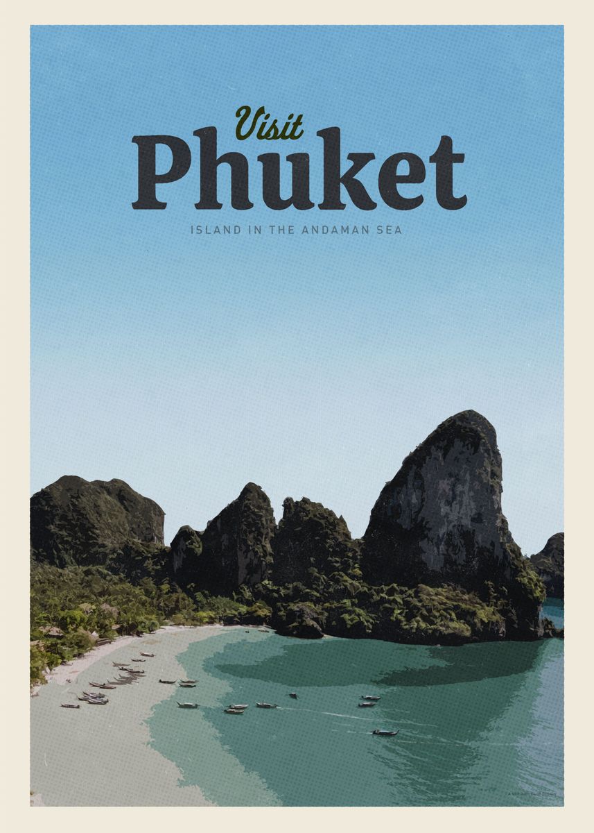 'Visit Phuket' Poster, picture, metal print, paint by Mercury Club ...