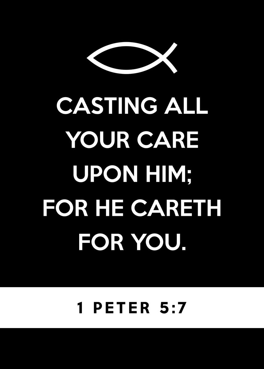 '1 Peter 5 7' Poster by ABConcepts | Displate