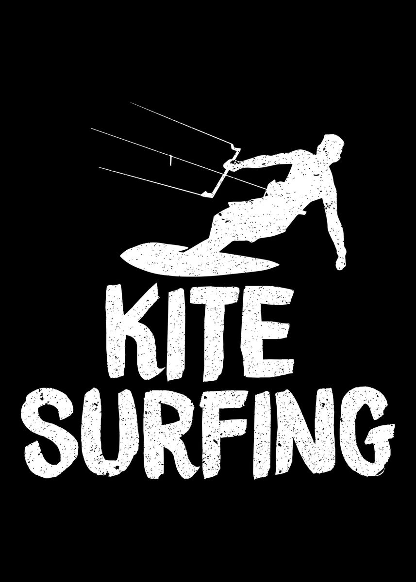 'Kiteboarding Kitesurfing' Poster, picture, metal print, paint by ...