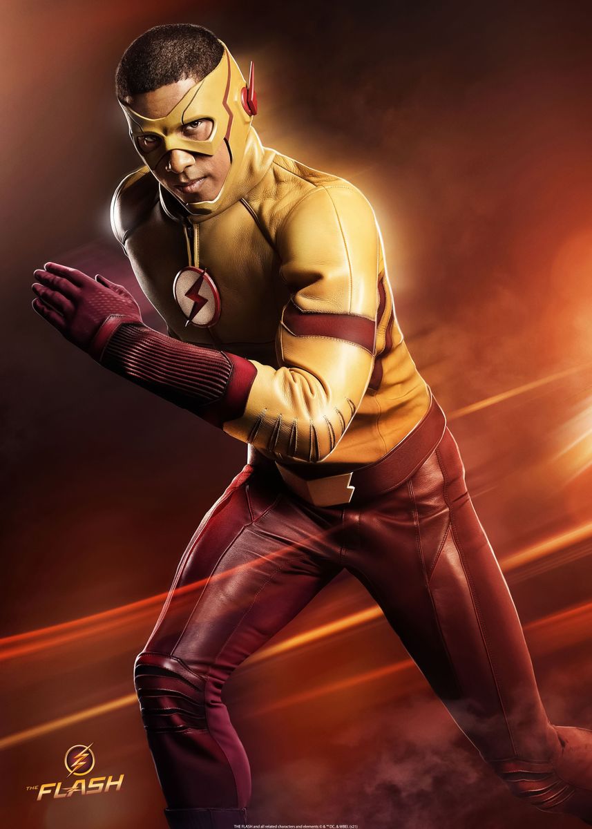 'Kid Flash Running' Poster, picture, metal print, paint by DC Comics ...