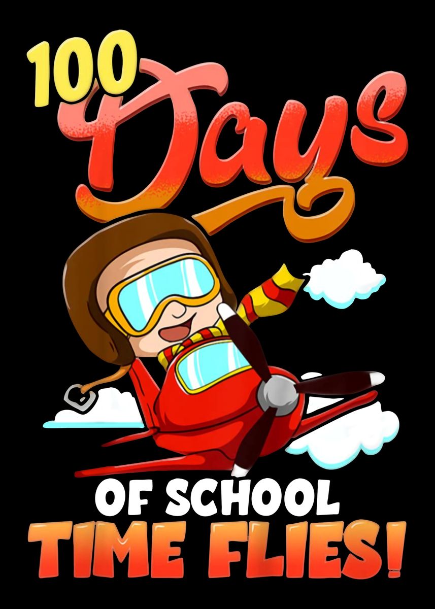 'School time flies' Poster, picture, metal print, paint by rasyid ...