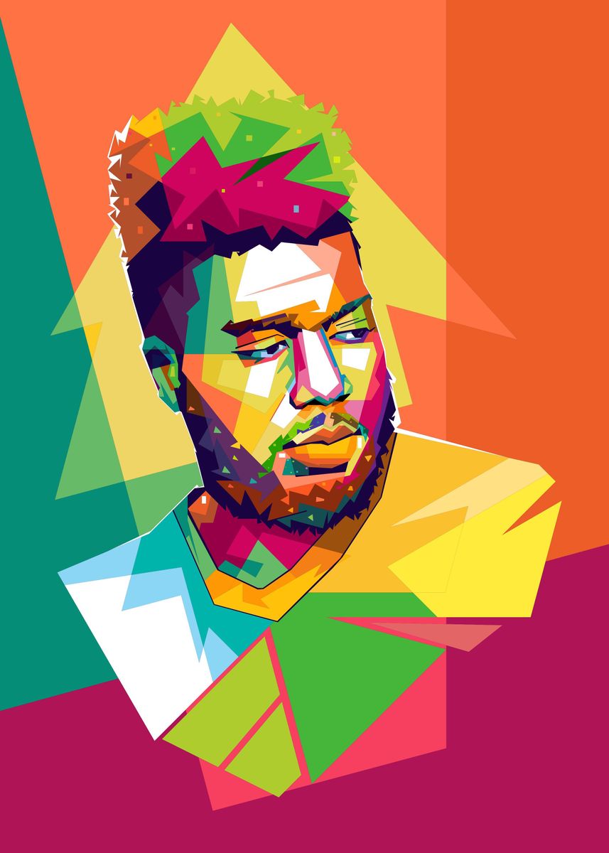 'khalid' Poster, picture, metal print, paint by Asran Vektor | Displate
