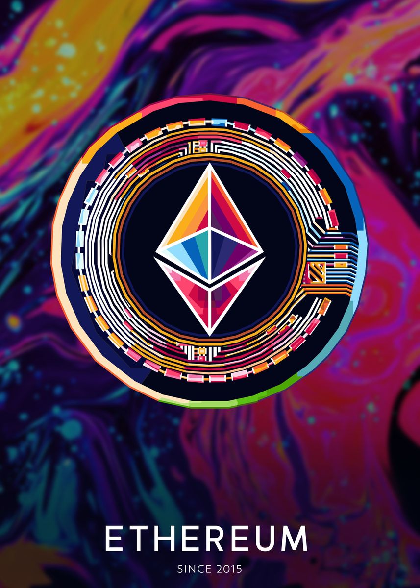 'Ethereum' Poster, picture, metal print, paint by MK STUDIO | Displate