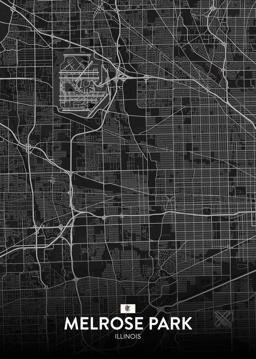 'Melrose Park IL' Poster, picture, metal print, paint by IMR Designs ...