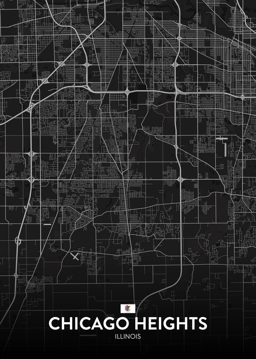 'Chicago Heights IL' Poster by IMR Designs | Displate