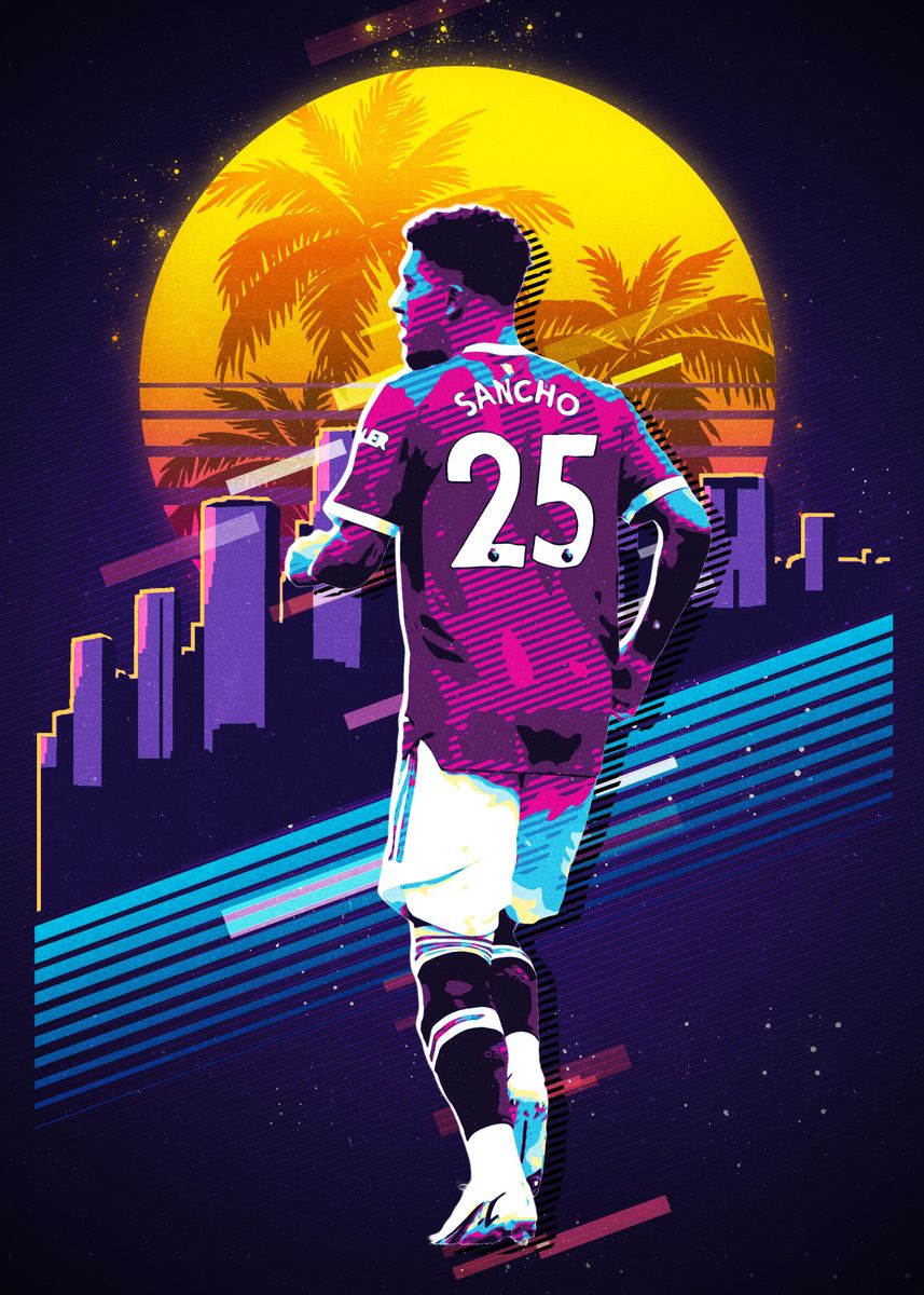 'Jadon Sancho Football' Poster by Sport Posters | Displate