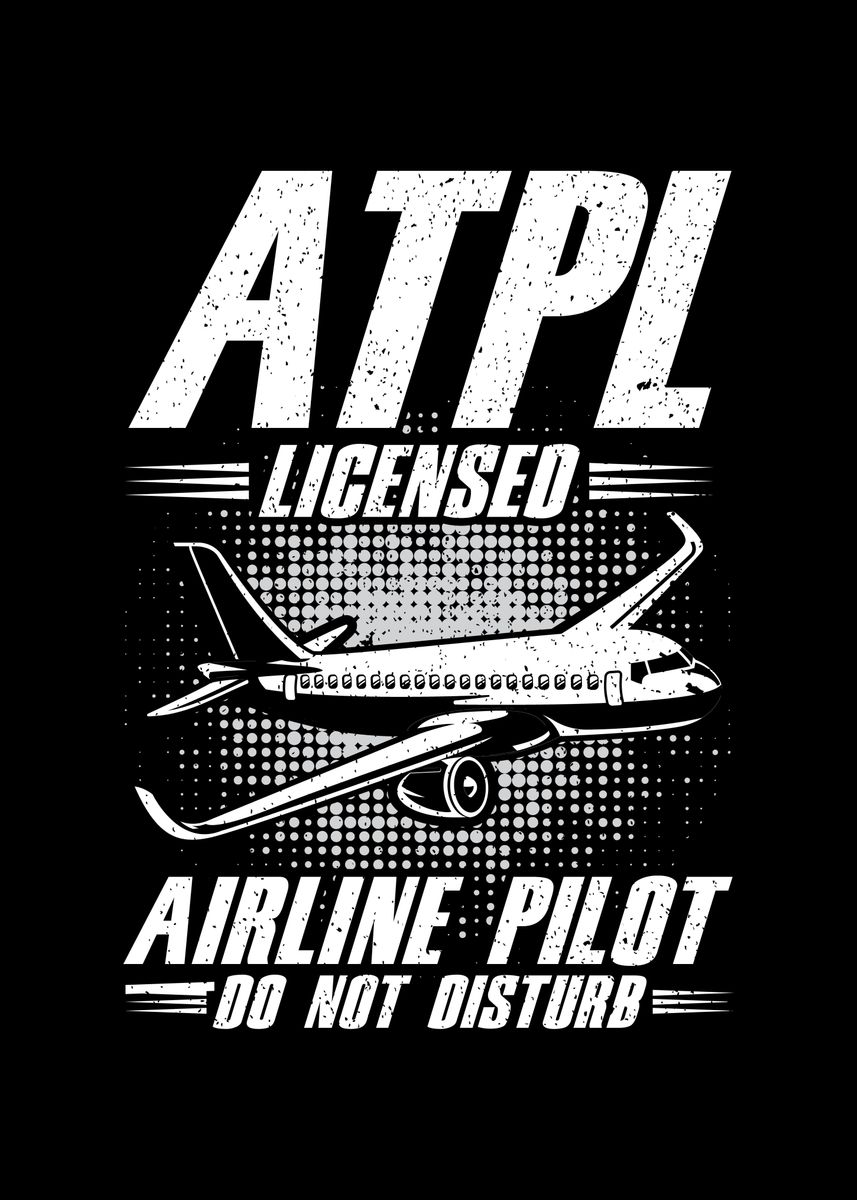 'Atpl Licensed Airplane' Poster by ZS C O M M E R C E | Displate
