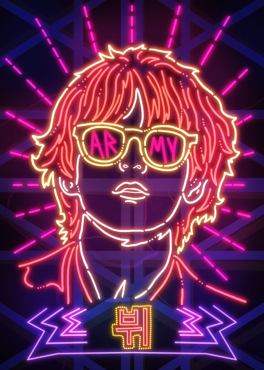 'Tae Tae Neon Art' Poster, picture, metal print, paint by vector heroes ...