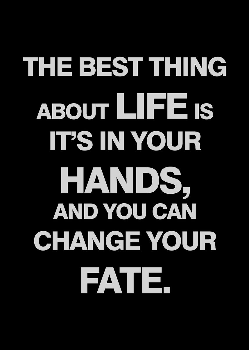 'THE BEST THING ABOUT LIFE' Poster, picture, metal print, paint by ...