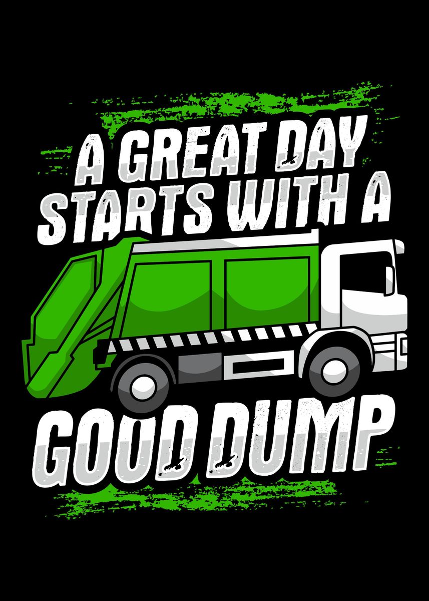 'Garbage Truck Garbage Guy' Poster by Michael | Displate