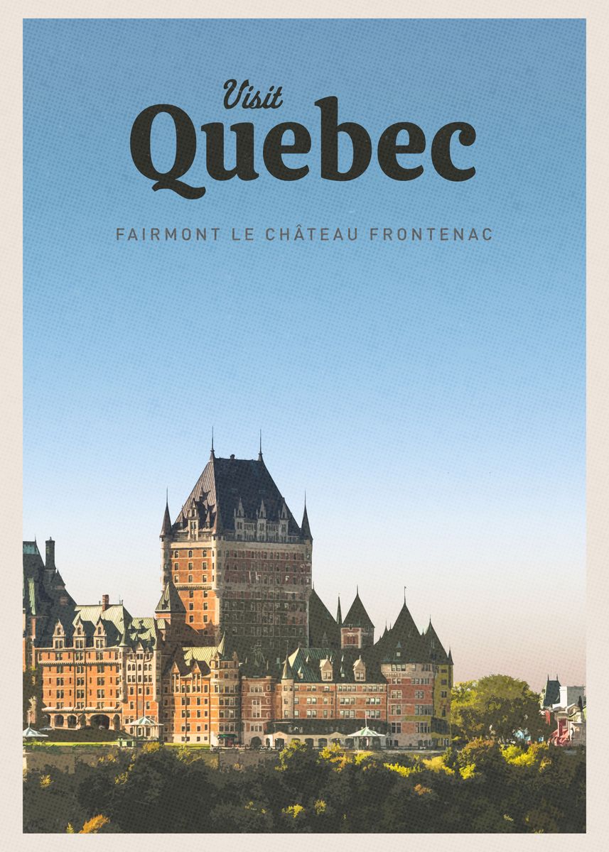 'Visit Quebec' Poster, picture, metal print, paint by Mercury Club ...