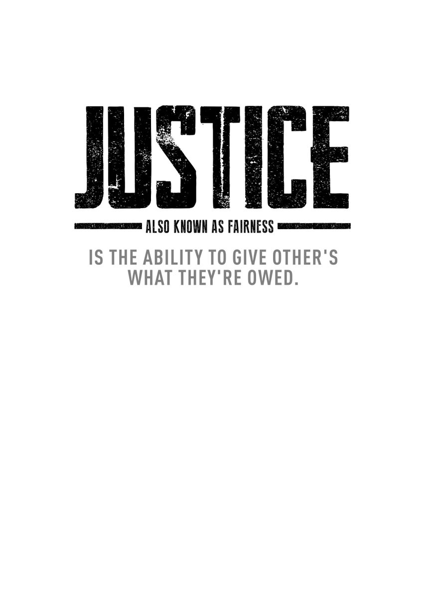 'Justice' Poster by Pong Lizardo | Displate