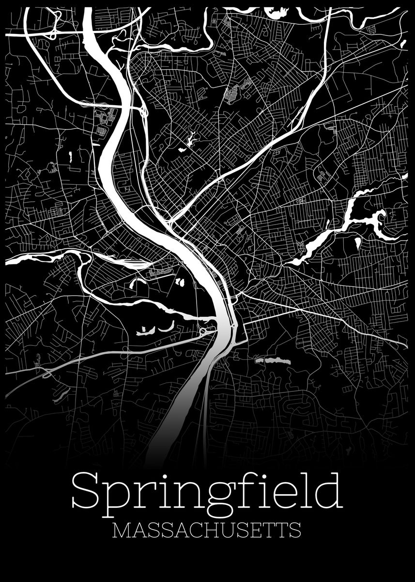 'Springfield Massachusetts ' Poster, picture, metal print, paint by ...