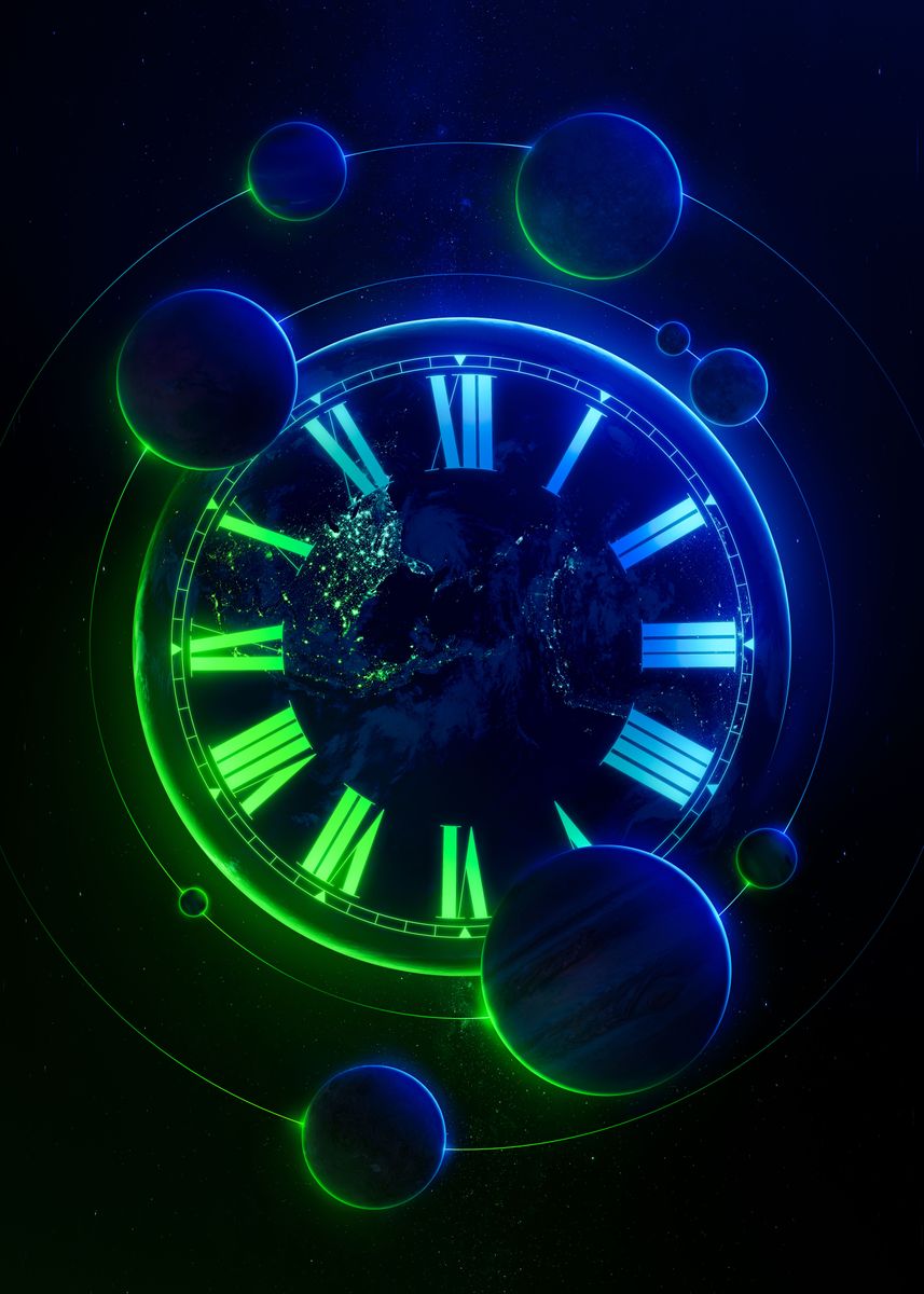 'Space and Time' Poster, picture, metal print, paint by Benny ...