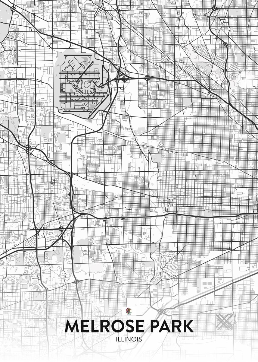 'Melrose Park IL' Poster, picture, metal print, paint by IMR Designs ...