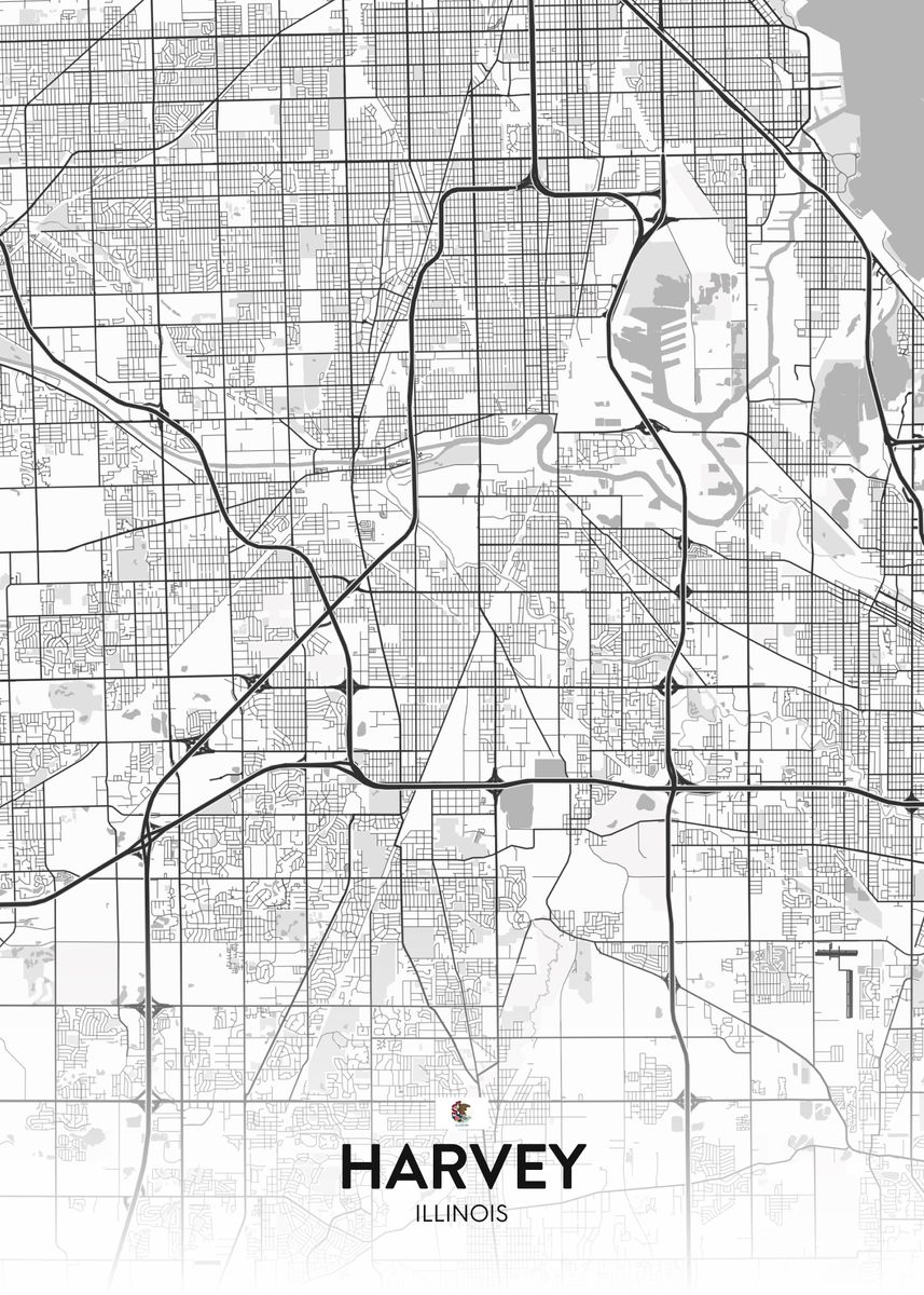 'Harvey IL' Poster, picture, metal print, paint by IMR Designs | Displate